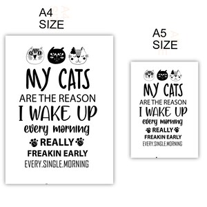Aluminium Funny Sign With Cat Theme Ideal Gift for Cat Lover, Suitable ...