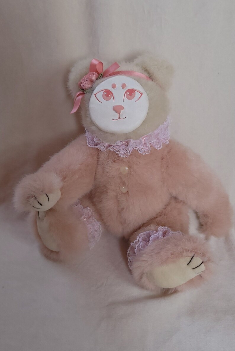 Porcelain the Teddy Bear Clay Face Plush Art Doll Ooak - Etsy