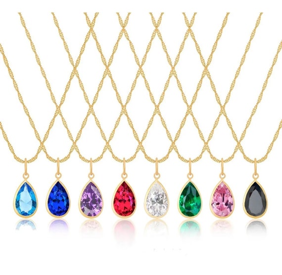 Solid Gold 18k Necklace Drop Pendant | Etsy