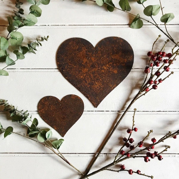 Rusty Hearts - Etsy