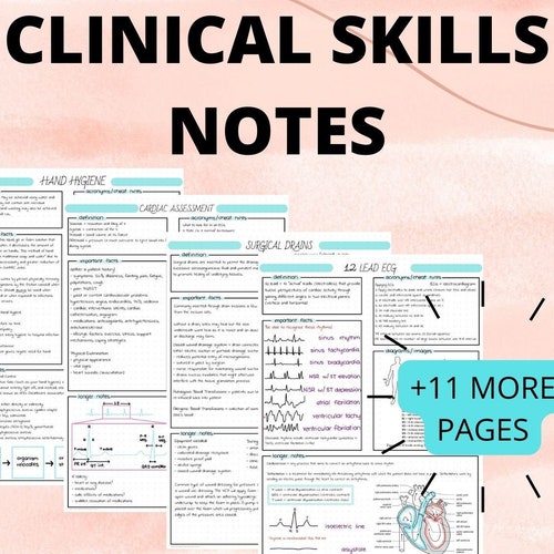 Comprehensive Clinical Skills Nursing Notes - Etsy Australia