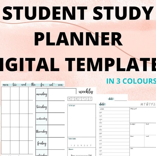 Digital Generic Study Templates - Etsy