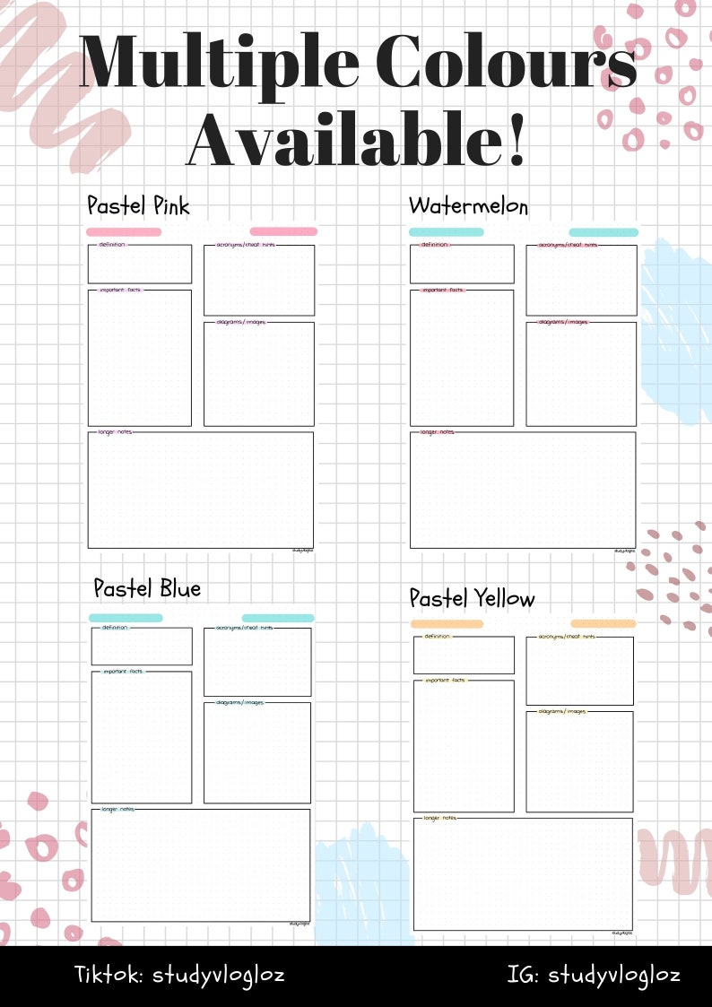 Digital Nursing Study Templates - Etsy