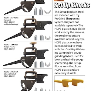 Gouge Setup Blocks for Sharpening Steel Wood Lathe Tools. - Etsy