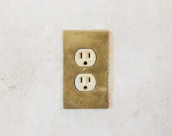Solid Brass Outlet Wall Plate - Etsy