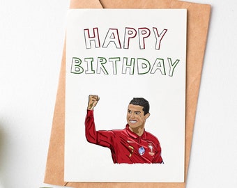 Ronaldo Birthday Card - Etsy