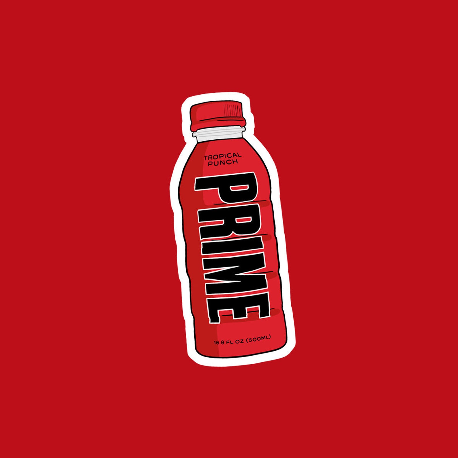 Red Prime Sticker Drink Prime Prime Hydration KSI Logan Paul KSI Prime ...