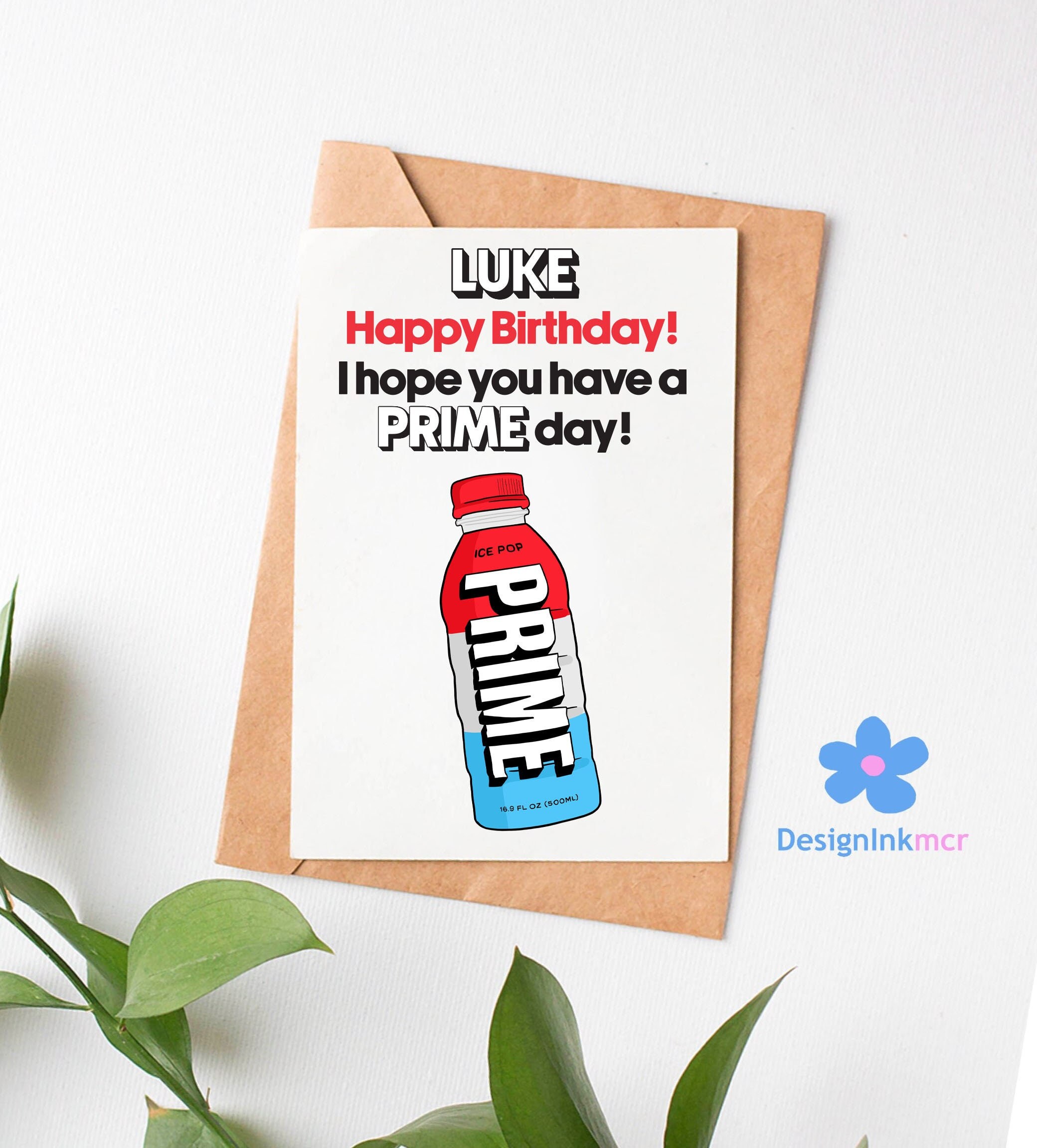 Personalised Prime Happy Birthday Card Prime Drink KSI Logan Paul Prime ...