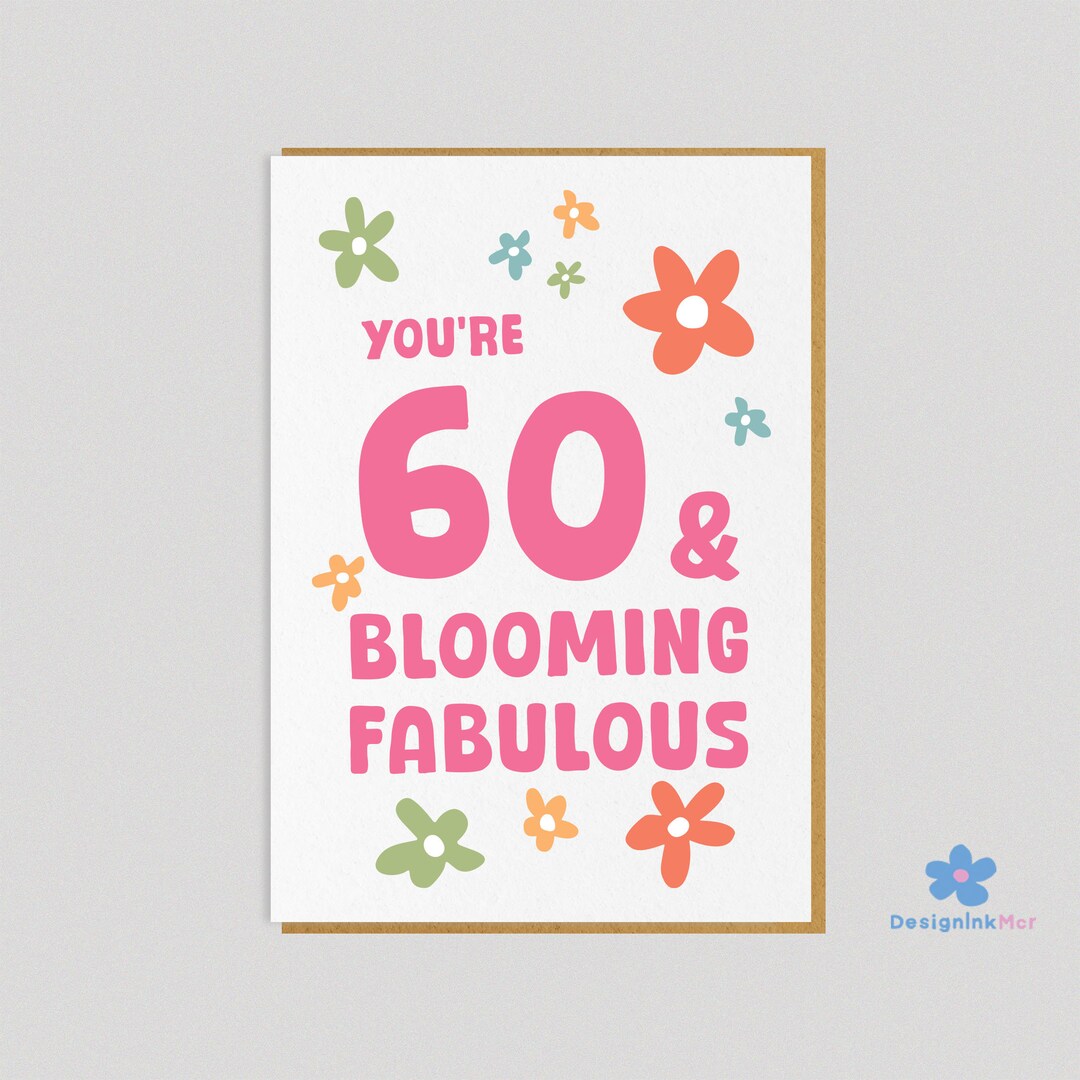 60th Birthday Card | Funny 60th Birthday Card | 60th Card for Women ...