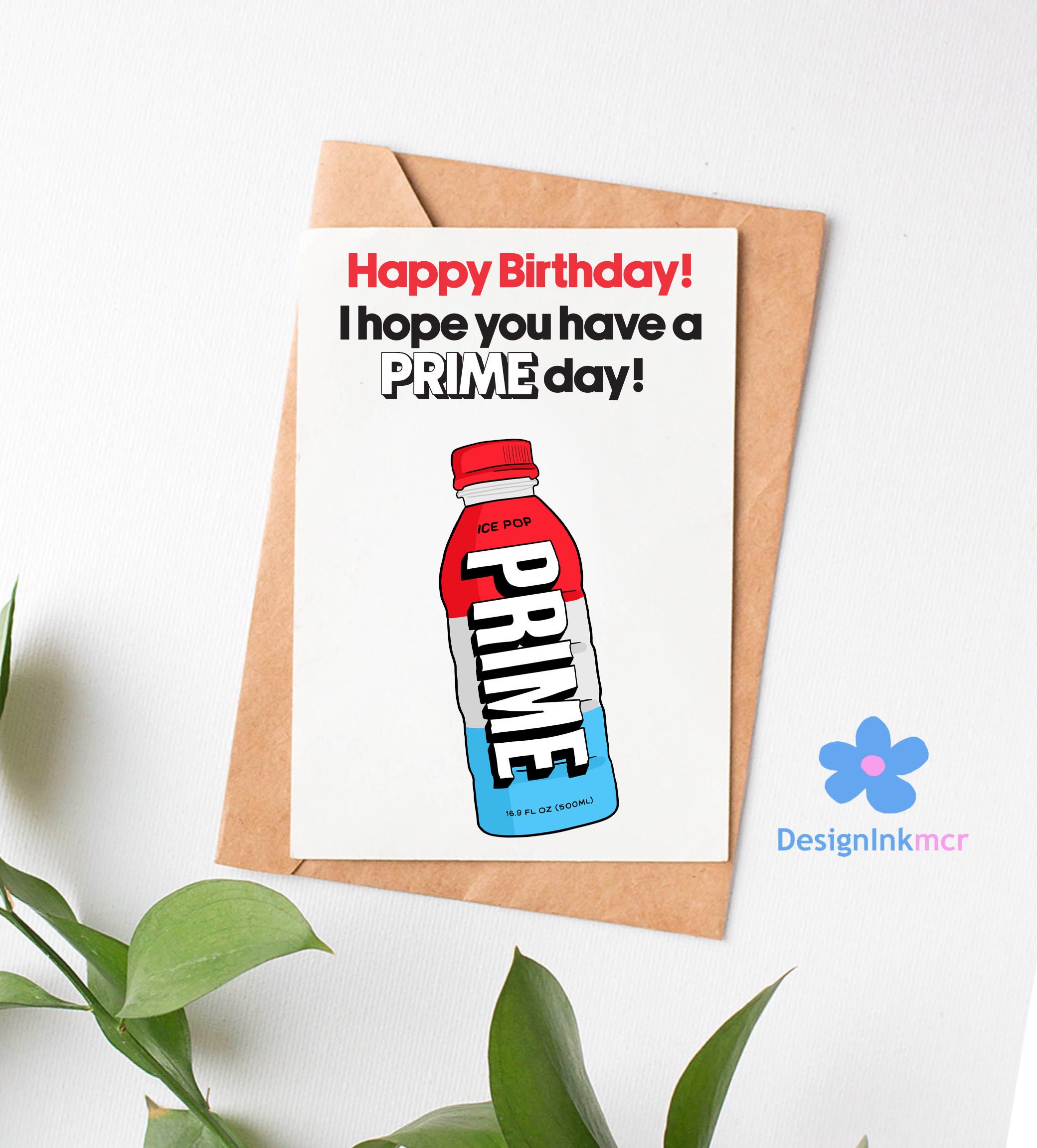 Personalised Prime Happy Birthday Card Prime Drink KSI Logan Paul Prime ...