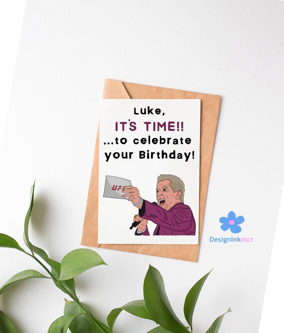 Personalised Bruce Buffer Happy Birthday Card Bruce Buffer | Etsy