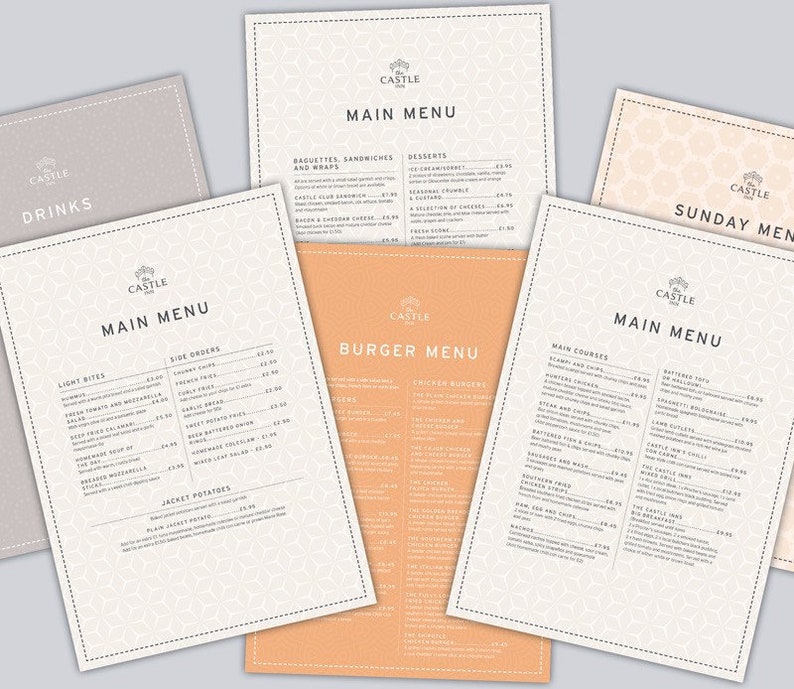 Menu Design - Fully Bespoke Professional Design Service - Etsy