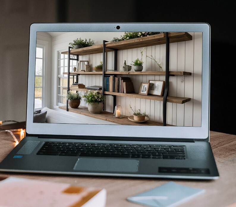 Spring Wildflower Farmhouse Zoom Background for Virtual Meetings, Boho ...