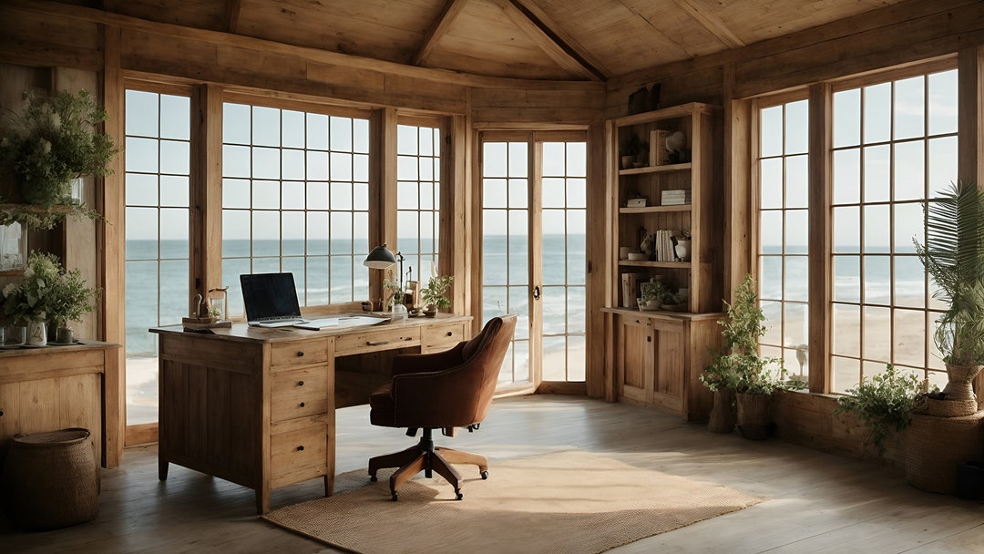 Virtual Background for Zoom Meetings, Beach Cottage Background for Zoom ...