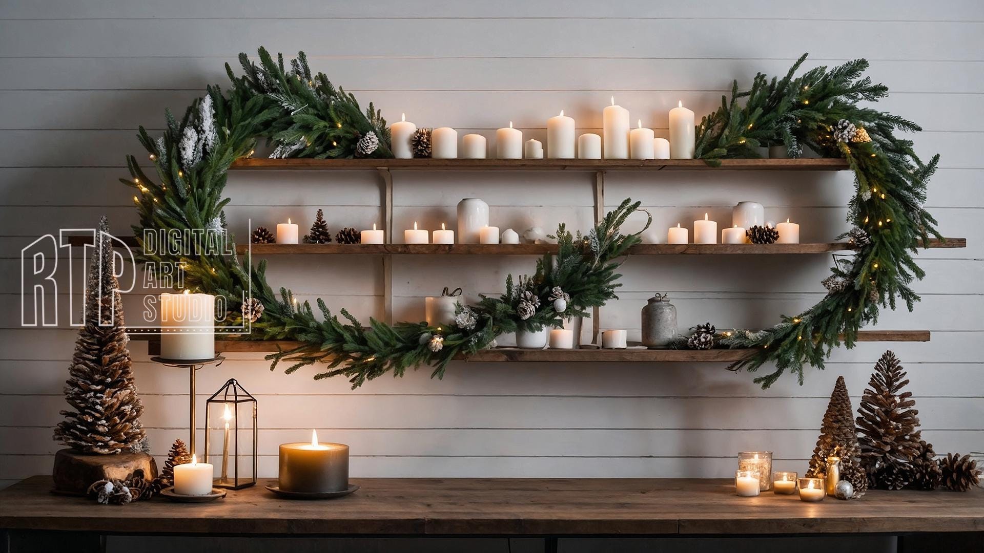 Virtual Winter Bookshelf Background for Zoom Meetings, Home Office ...