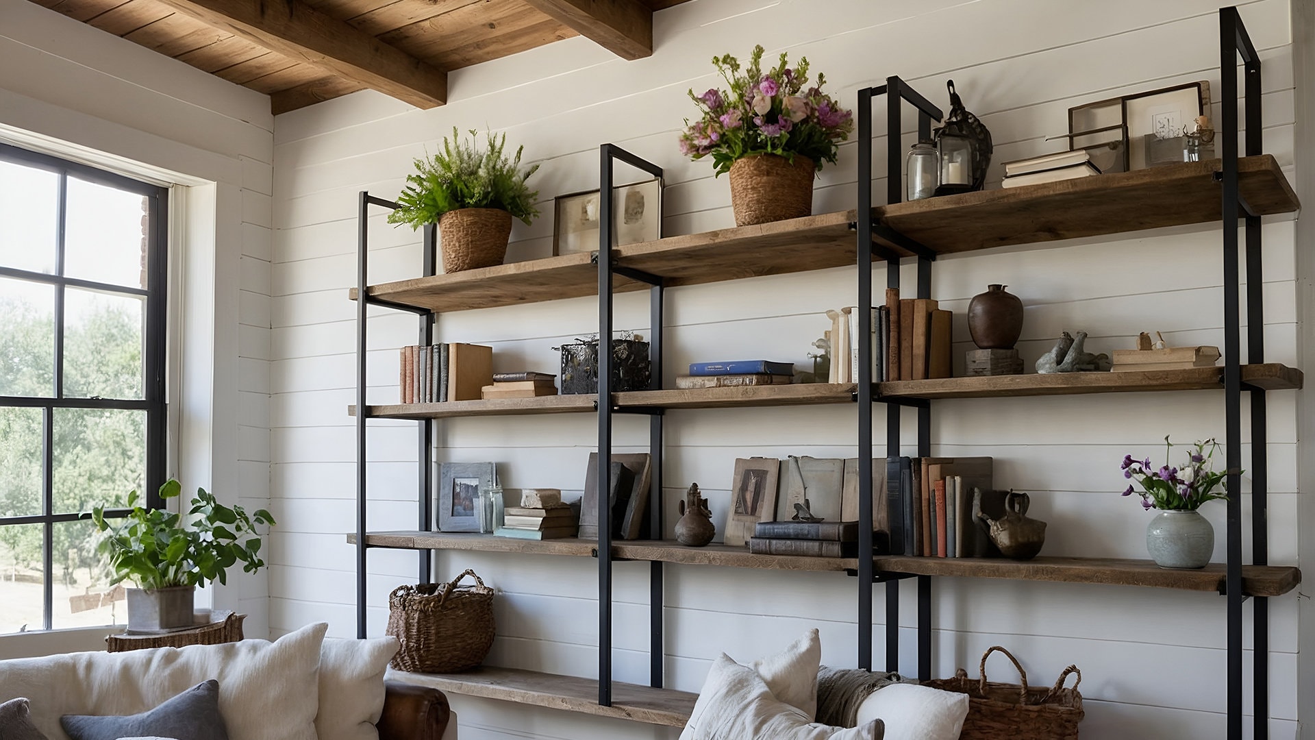 Spring Wildflower Farmhouse Zoom Background for Virtual Meetings, Boho ...