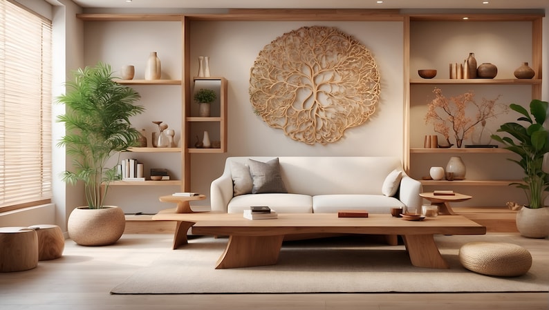 Zen Calming Background for Zoom and MS Teams Meetings, Modern Office ...