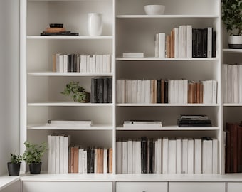Zoom Background Bookshelf Minimalist Bookcase for MS Teams - Etsy