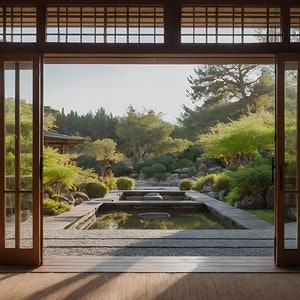 Virtual Background Zen Garden for Zoom, Natural Calming Background for ...