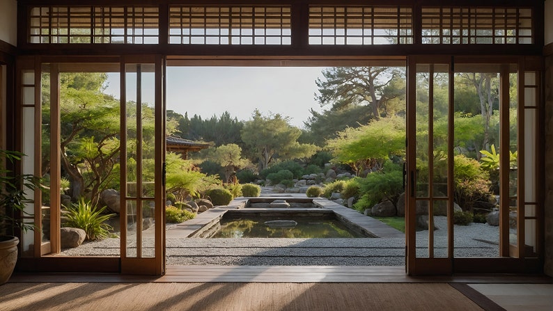 Virtual Background Zen Garden for Zoom, Natural Calming Background for ...