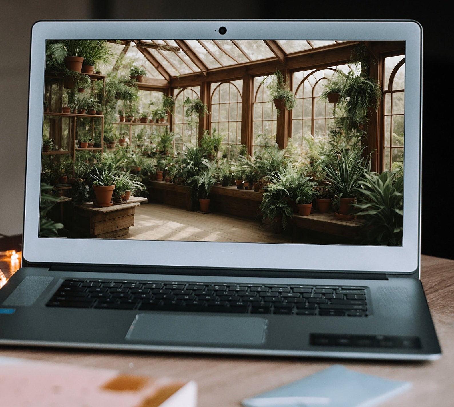 Greenhouse Room Zoom Background, Natural Virtual Home Office Background ...