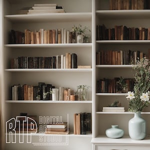 Virtual Winter Office Background for Meetings, A Home Bookshelf Backdrop for Zoom, MS Teams ...