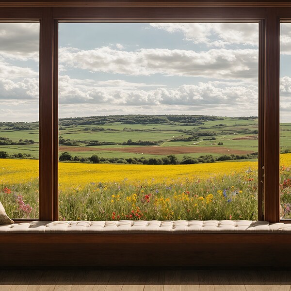 Spring Window Teams Background - Etsy