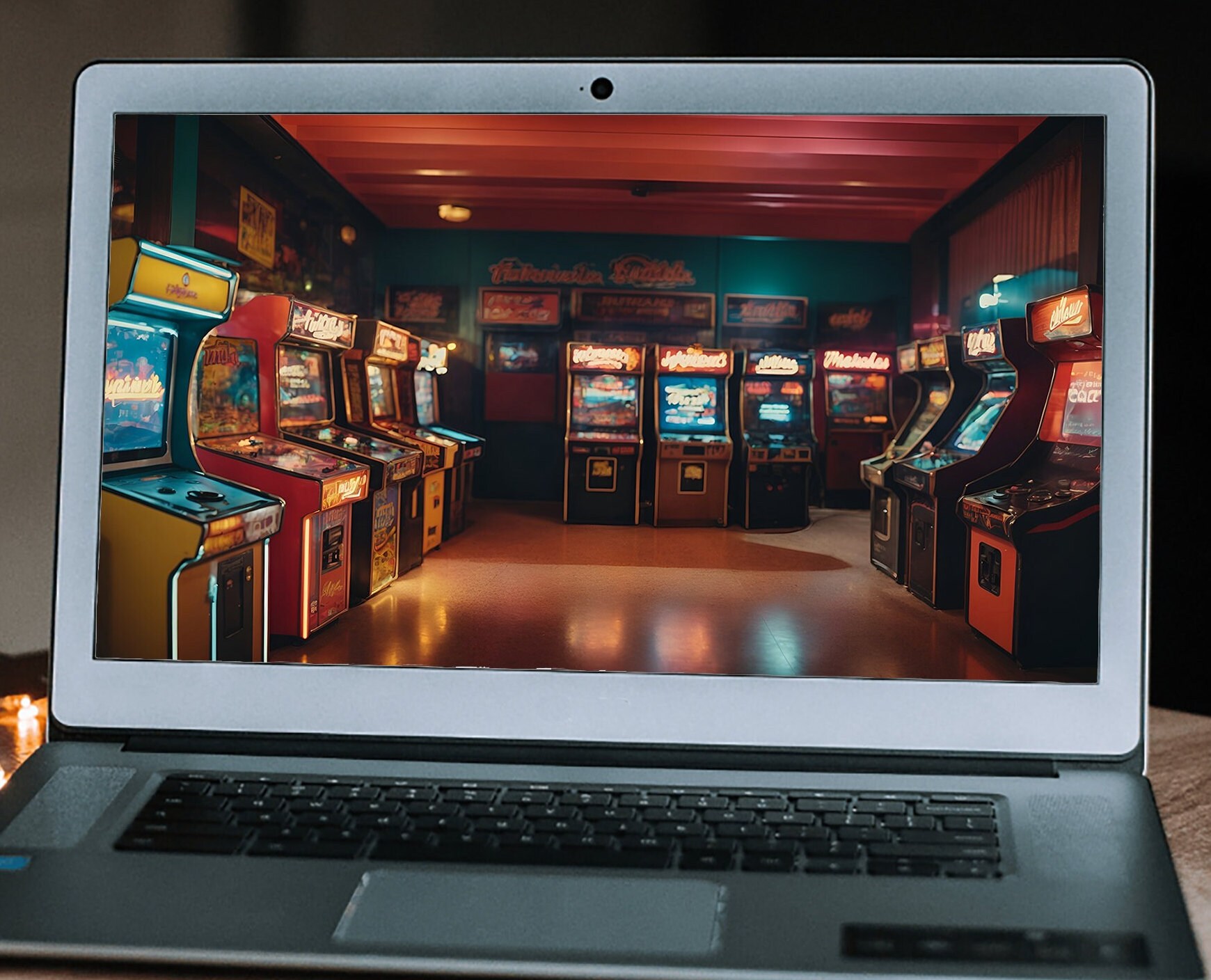 Virtual Background 1980's Arcade Room for Zoom Meetings, Cool ...