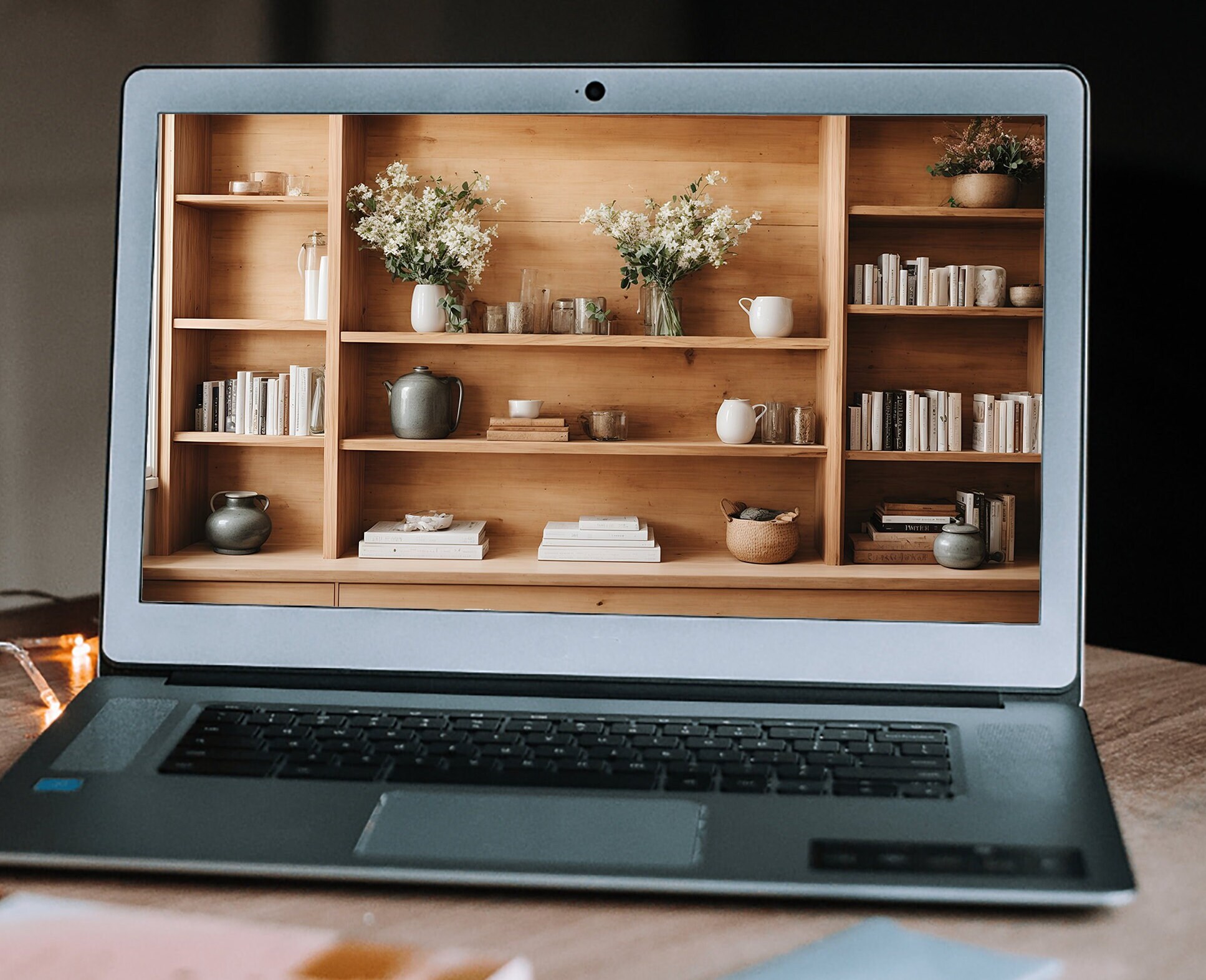 Spring Bookshelf Background Bundle Set of Four Home Office Professional ...