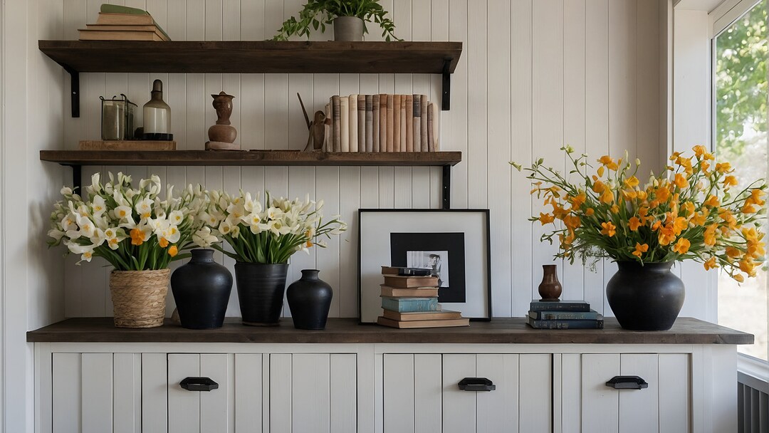 A Cozy Spring Wildflower Farmhouse Zoom Background for Virtual Meetings, Boho Professional ...