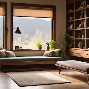 Zen Calming Background for Zoom and MS Teams Meetings, Modern Office ...