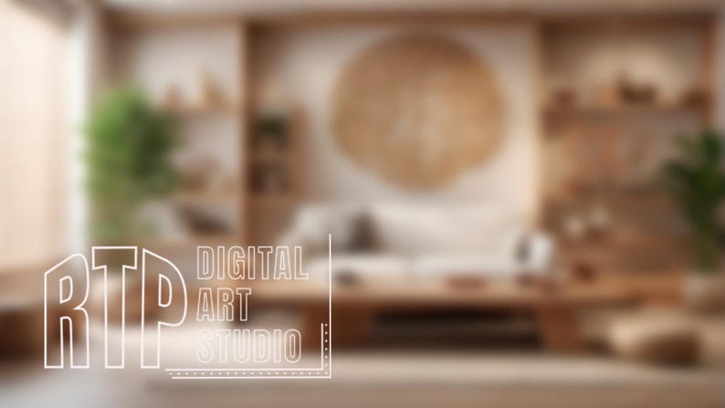 Zen Calming Background for Zoom and MS Teams Meetings, Modern Office ...