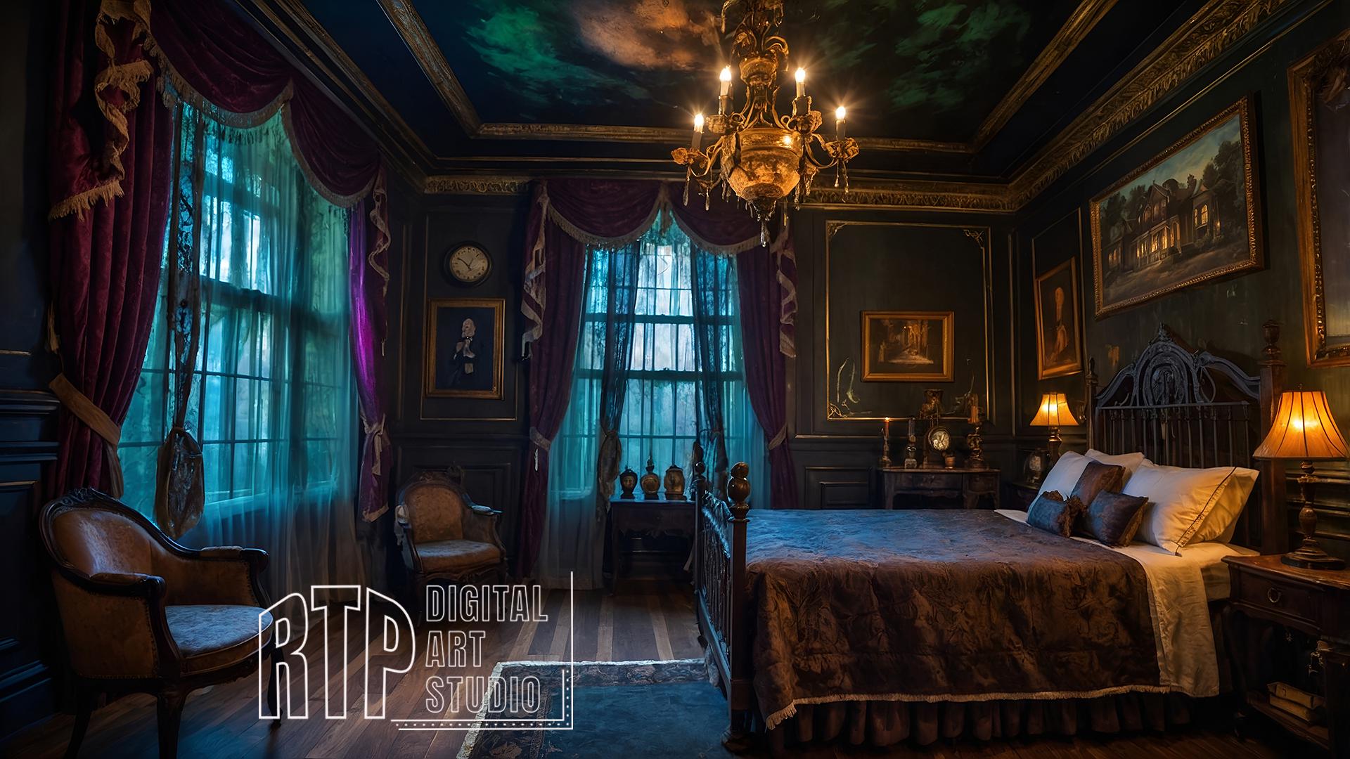 Haunted Mansion Spooky Halloween Virtual Background for Zoom and MS ...