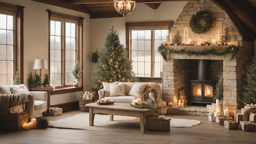 Virtual Background of a Rustic Winter Office for Zoom, MS Teams, Webex ...