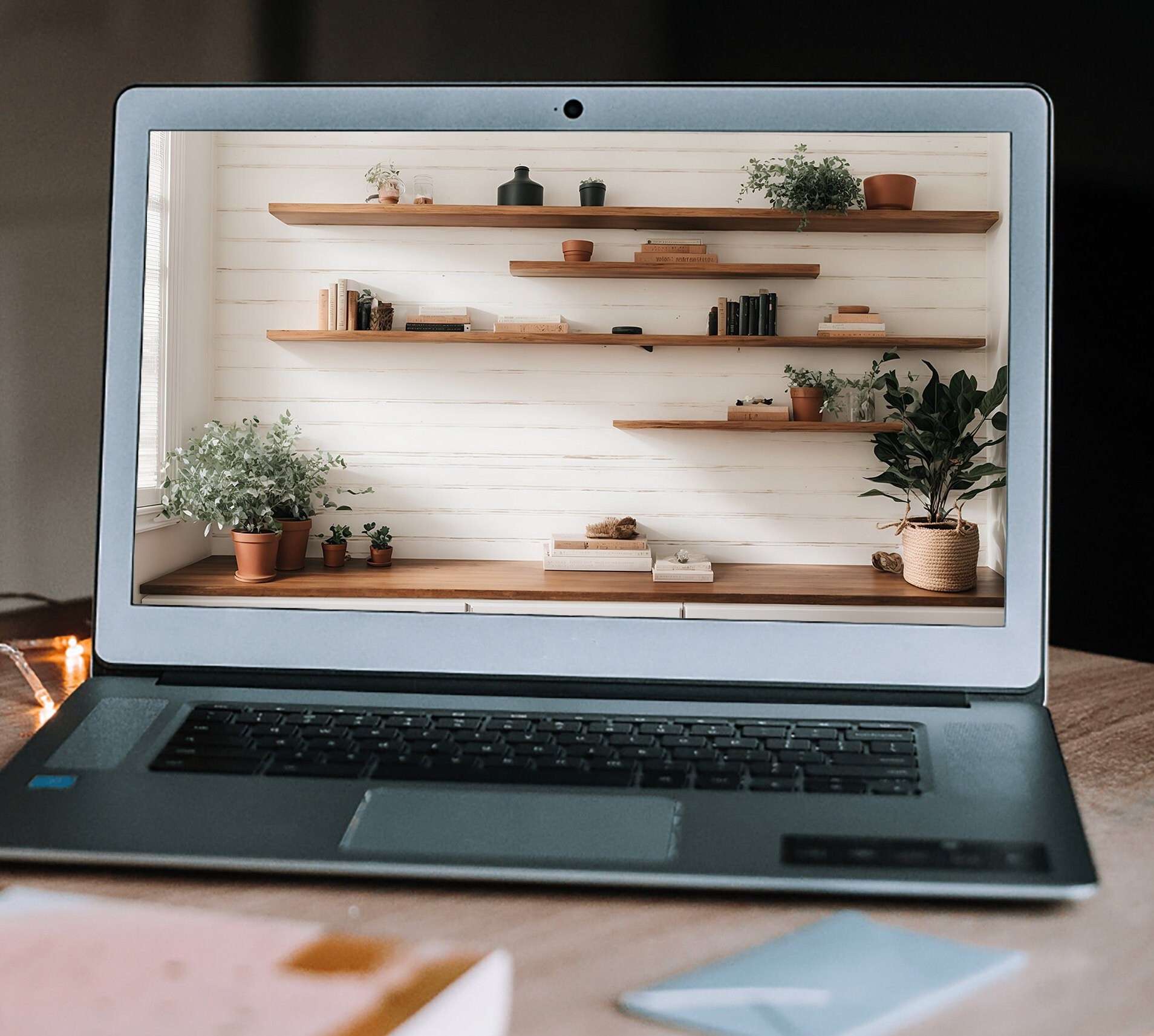 Virtual Background Bookshelf Zoom Meetings, Normal and Blurred Version Included, Online Meetings ...