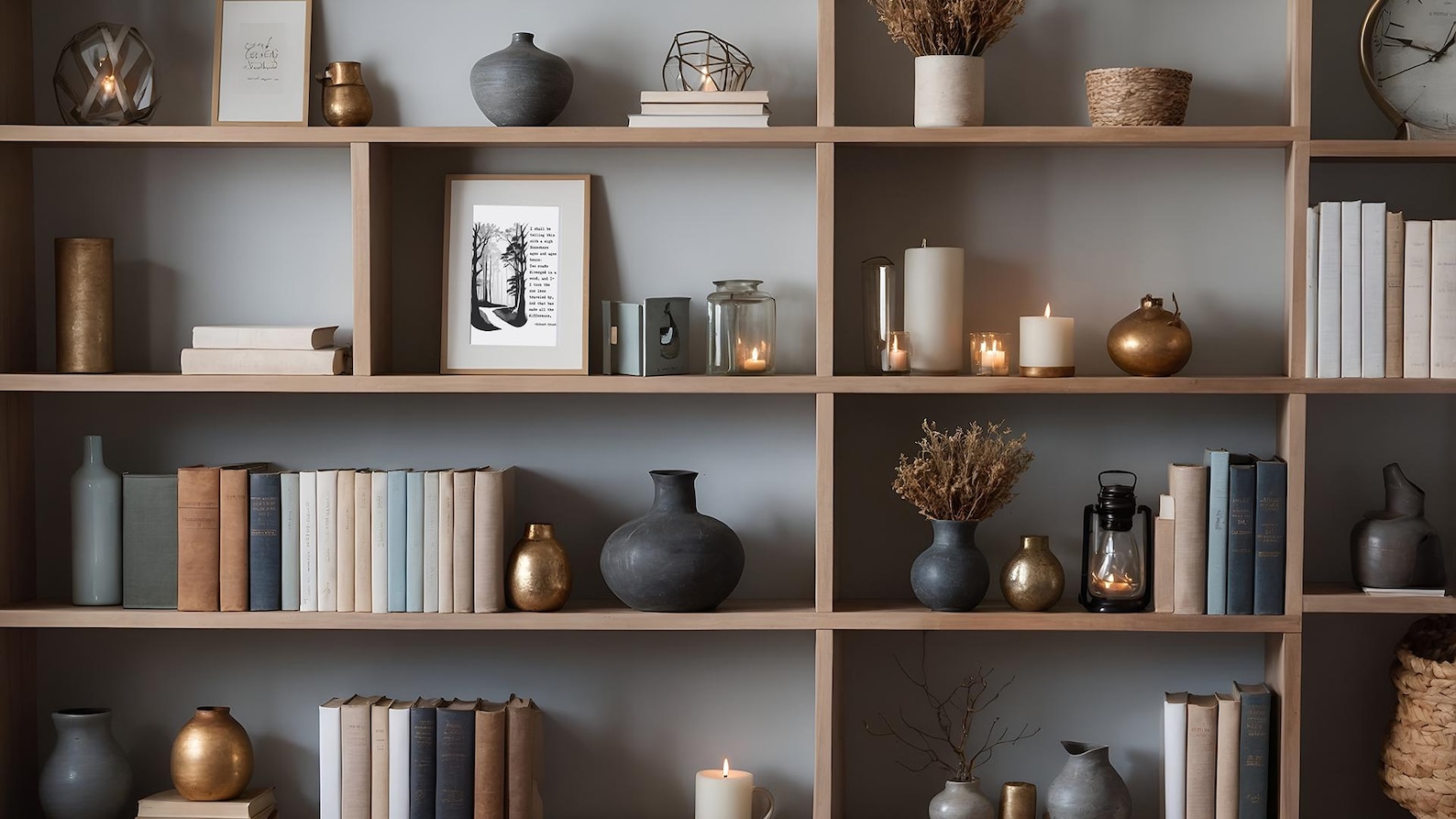 Modern Home Office Virtual Bookshelf Background for Zoom Meetings ...