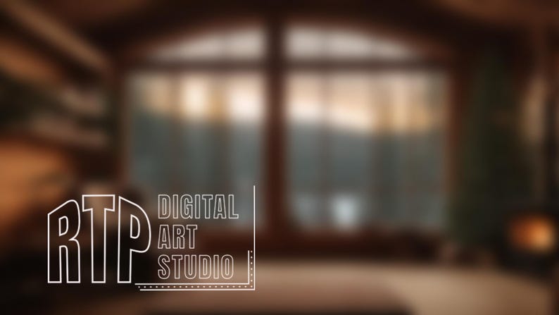 Winter Zoom Background Rustic Cabin Virtual Office for Online Meetings ...