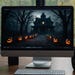 Halloween Zoom Background Haunted Mansion Spooky Virtual Backdrop MS ...