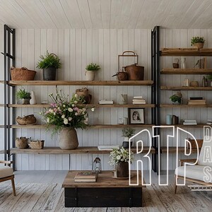 Bundle of Five Spring Farmhouse Zoom Backgrounds, Virtual Meetings ...