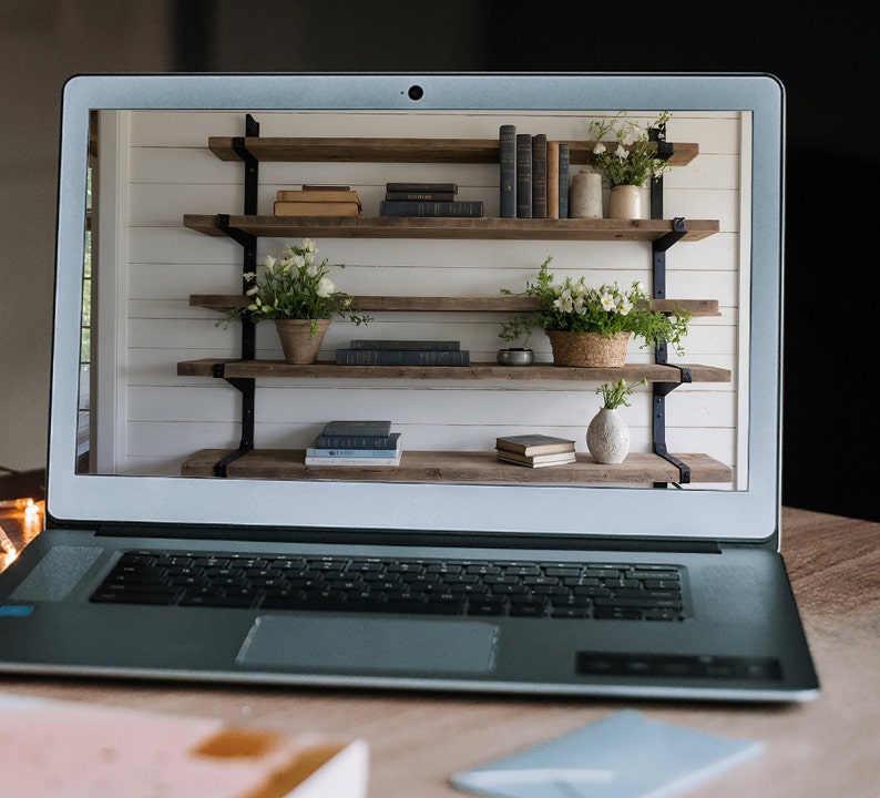 Spring Wildflower Farmhouse Zoom Background for Virtual Meetings, Boho ...