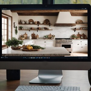 A Cozy Spring Farmhouse Zoom Background for Virtual Meetings, Boho ...