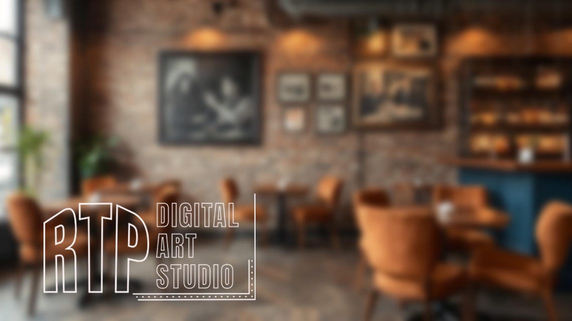 Hip Vintage Cafe With Brick Walls, Cool Virtual Background for Zoom, MS ...
