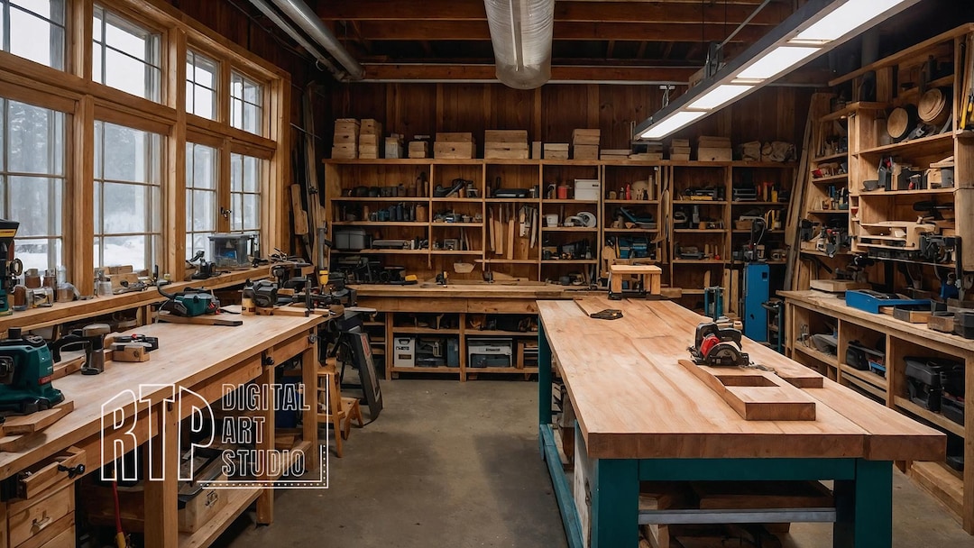 Workshop Garage Virtual Background for Zoom Meetings, Hobbyist ...