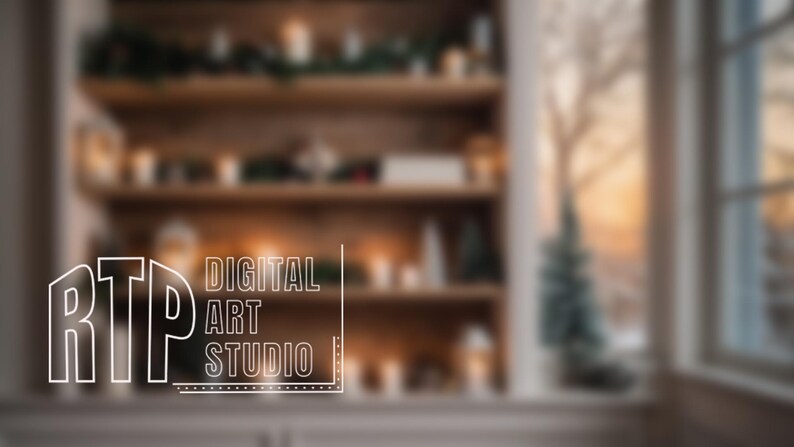 Winter Bookshelf Virtual Background Zoom Meetings, Christmas Themed ...