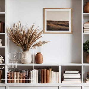 Neutral Colors Autumn Bookshelf Virtual Background for Zoom Meetings ...