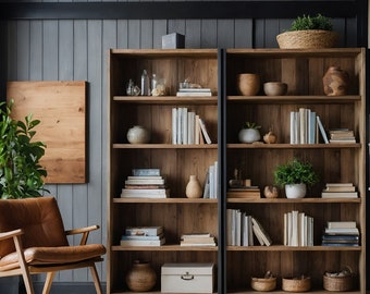 Virtual Bookshelf Background for Zoom Meetings, Home Office Background for Online Meetings 16:9 ...