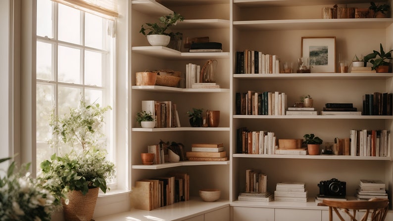 Cool Bookshelf Background for Zoom Meetings Blurred and Normal Version ...