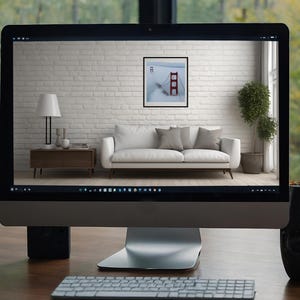 Virtual Background for Zoom Meetings, Simple White Brick Wall With ...