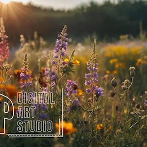 Virtual Background Spring Wildflowers for Zoom, Natural Calming ...