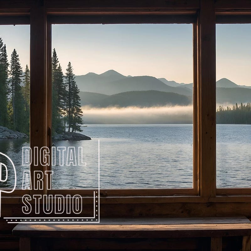 Virtual Background Teams Mountain Office - Etsy